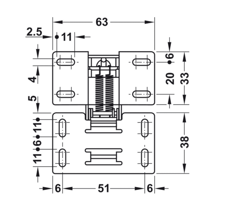 Hafele Swing Up Flap Door Hinge CH600 - Debonair Joinery Products
